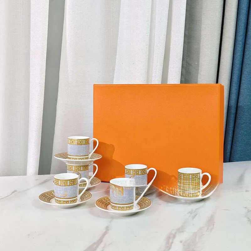 Bone China Coffee Cup Saucer with Tray, Copper Insulation, 201-300 ml ...