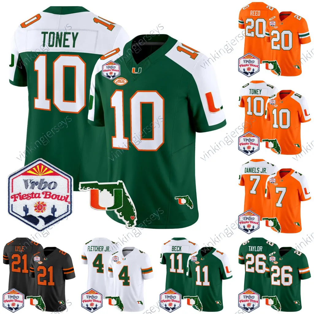 Hurricanes 2026 Fiesta Bowl Football Jersey Florida Patch Malachi Toney ...
