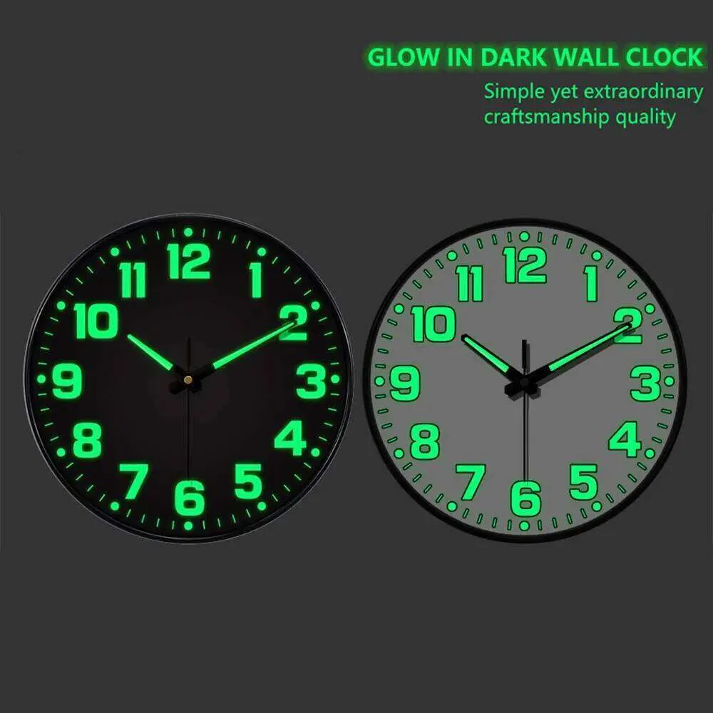Luminous Wall Clock Mechanical Quartz Movement Pink Modern Style ...