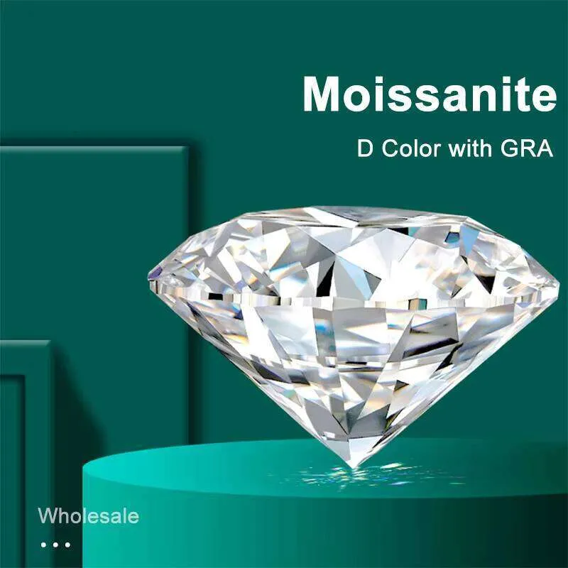Moissanite Stones 3 MM to 10 CT D Color VVS1 Round Cut Lab Grown ...