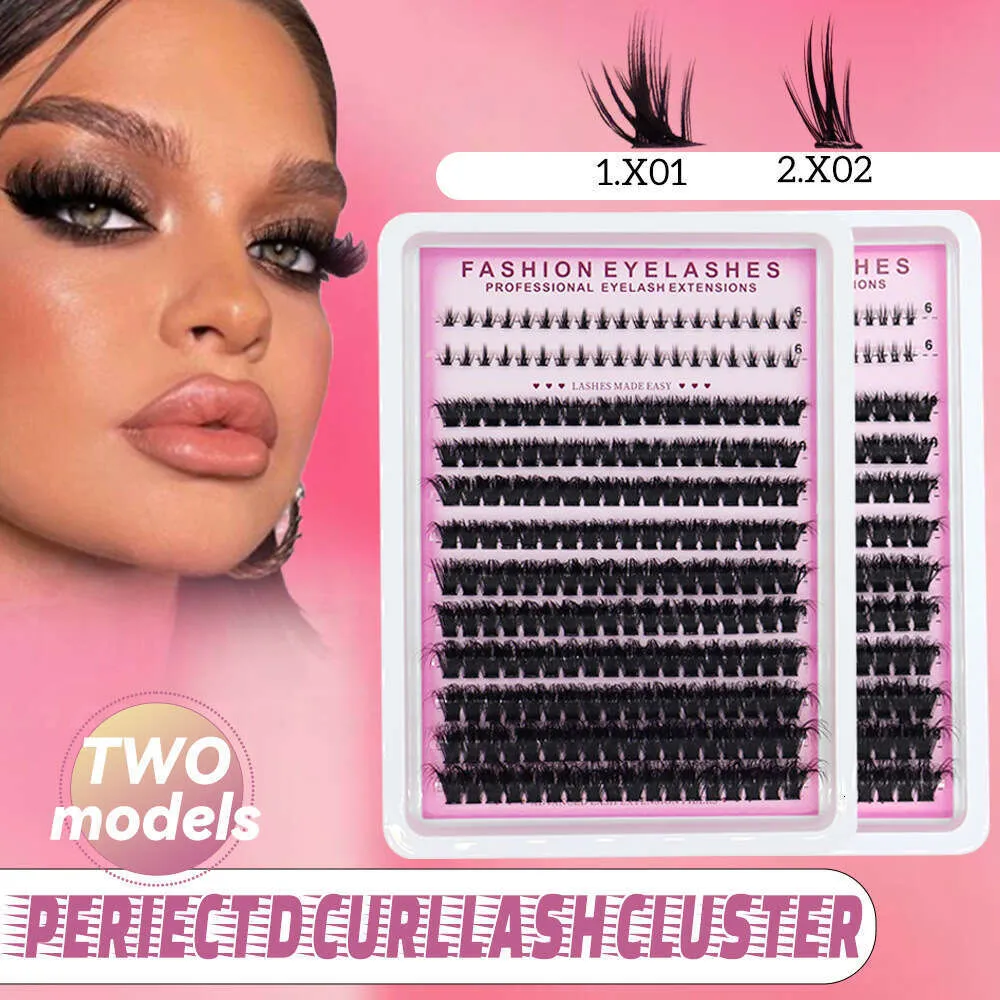 Eyelash Extensions Clusters Mixed Length DD D Curl Synthetic Hair ...