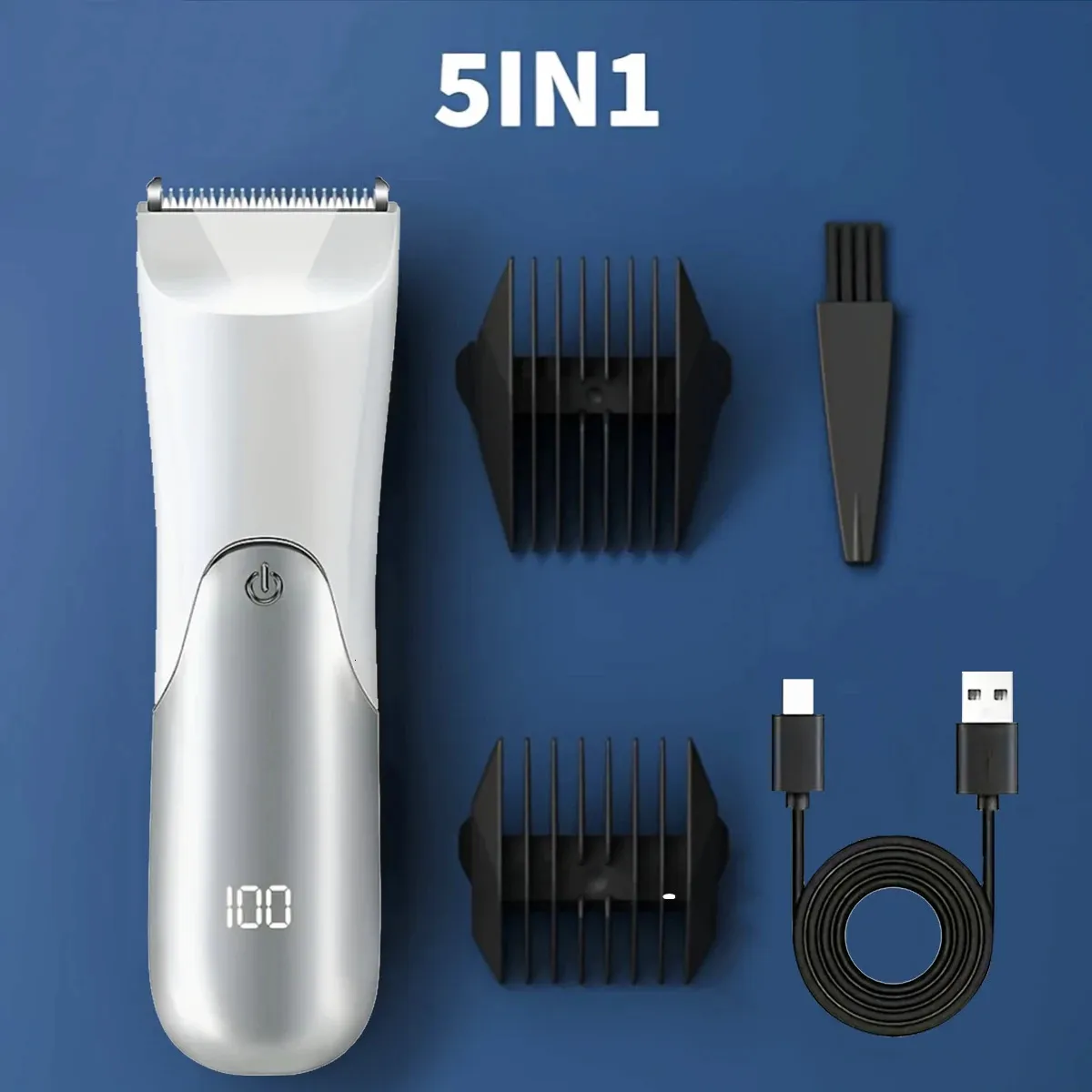 Mens Electric Body Trimmer Razor with Stainless Steel Blade for Pubic ...