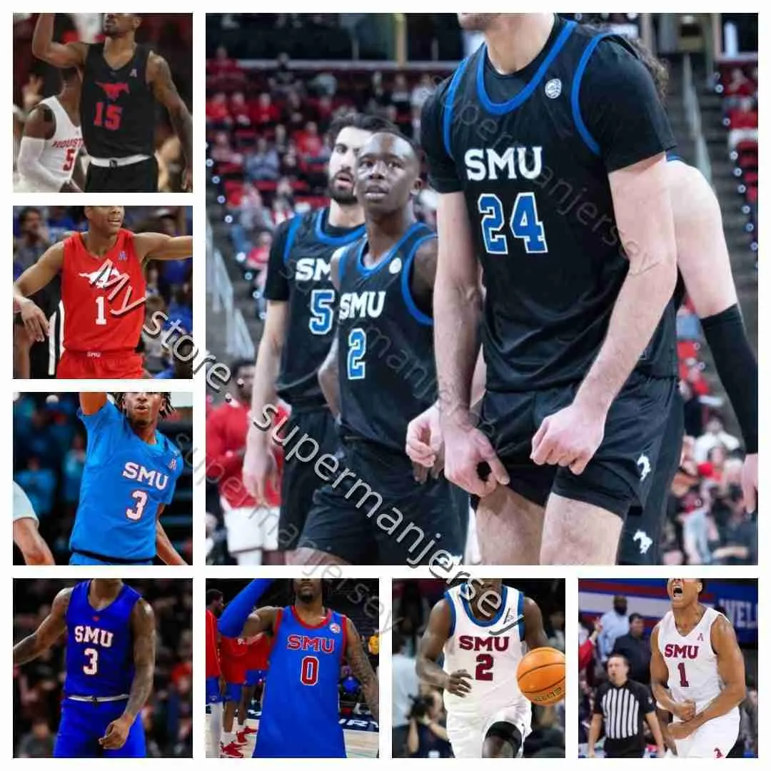 SMU Mustangs Mens Polyester Basketball Jersey Sleeveless Acidproof ...