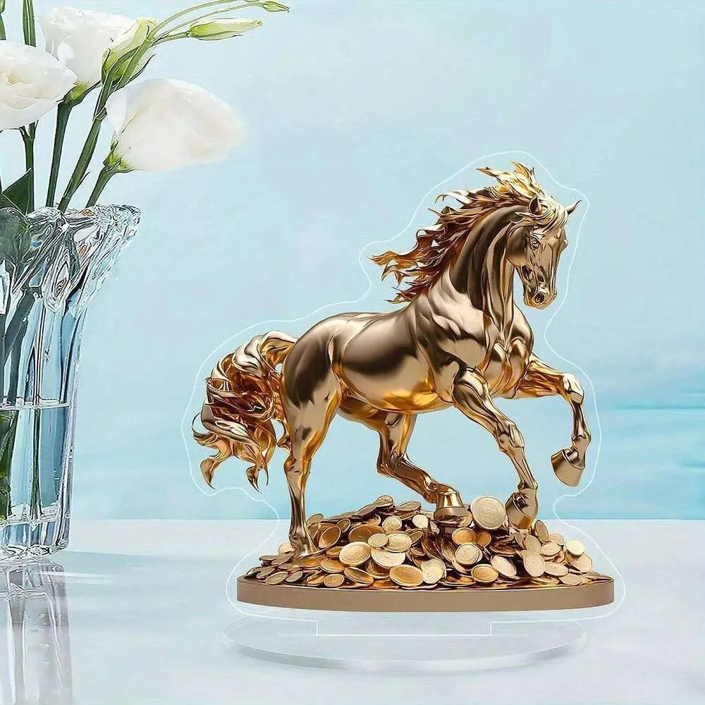 Decorative Horse Statue Waterproof Plastic Crystal Ceramics Glass ...