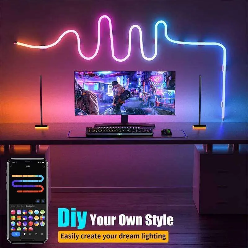 LED TUYA 5V Silicone Neon Rope Light 72 LEDs/M RGBIC Dreamcolor Music ...