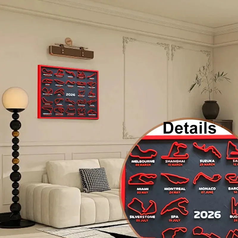 2026 Racing Map Poster Print Wall Art Decoration... From Reliefstore ...
