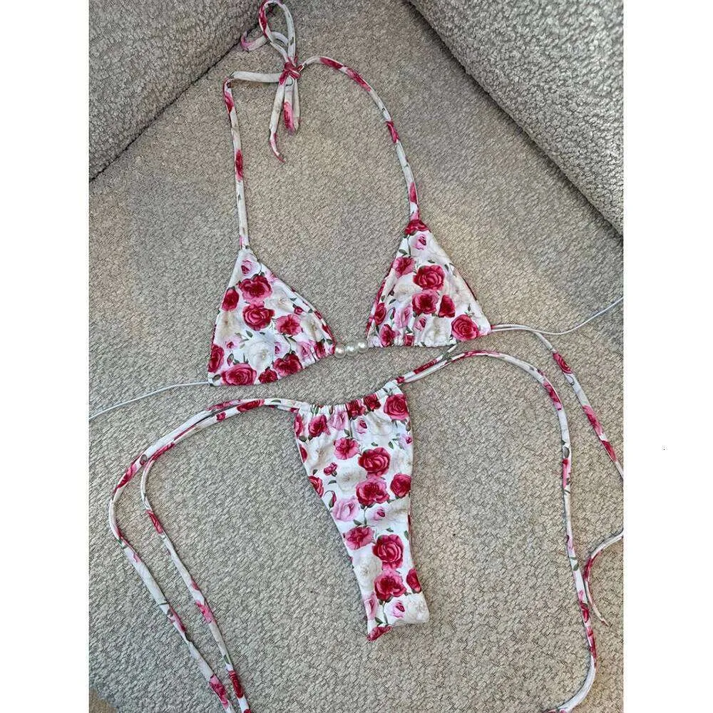 Micro 2026 Swimwear Women Nylon Bikini Set Halter Push Up Pearl ...