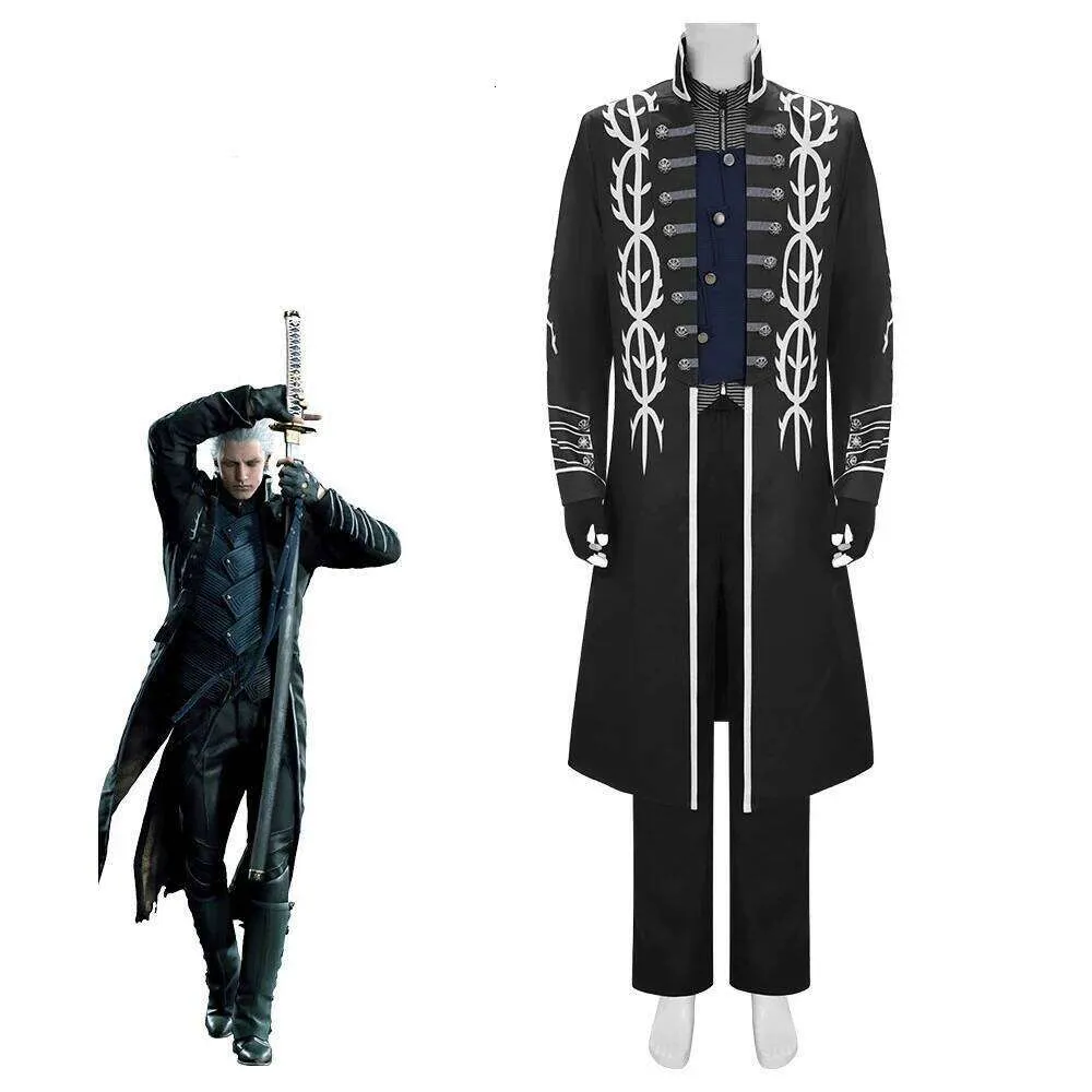 ♦ DHgate DMC5 Vergil Cosplay Costume For Men Complete Jacket And Vest ...