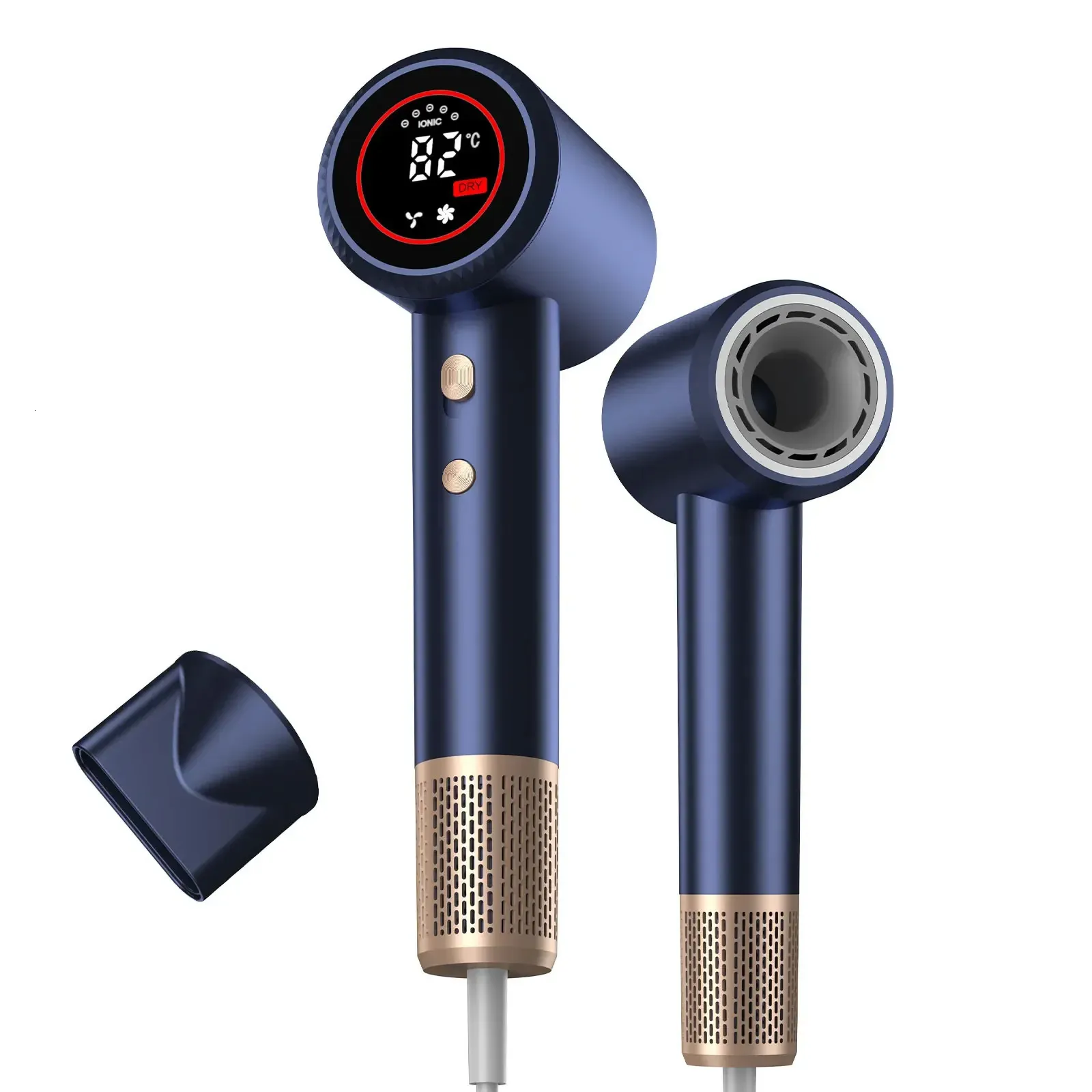 Portable High-Speed 1500W BLDC Motor Hair Dryer with Digital Display ...