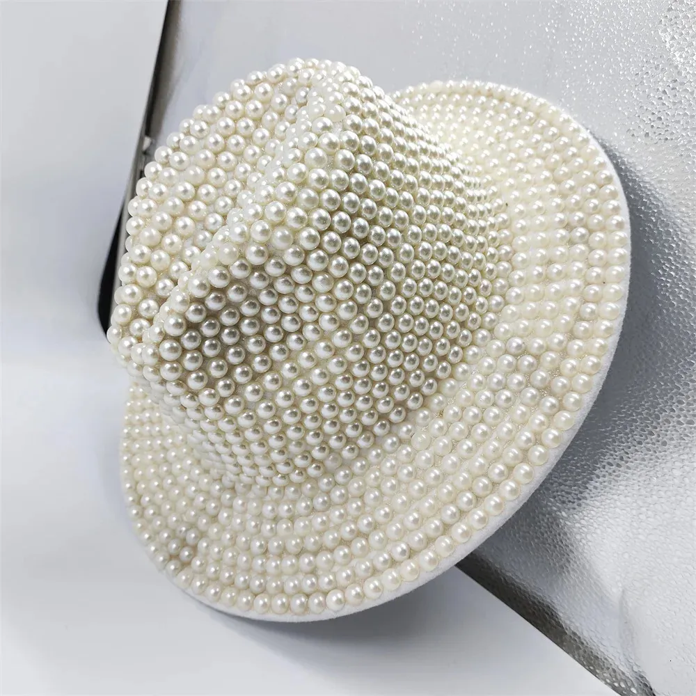 Blue Beige Pearl Fedora Hat Handmade Jazz Fedora for Men and Women ...