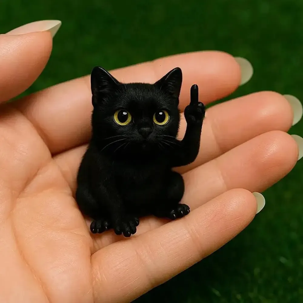 Miniature Resin Animal Statue Frog Dog Cat Sculpture Retro Nostalgia ...