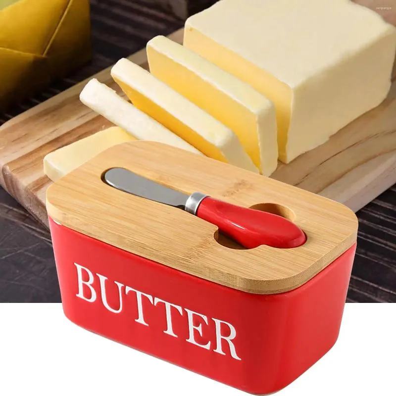 Ceramic Butter Dish Cheese Storage Box Multi-purpose Preservation ...
