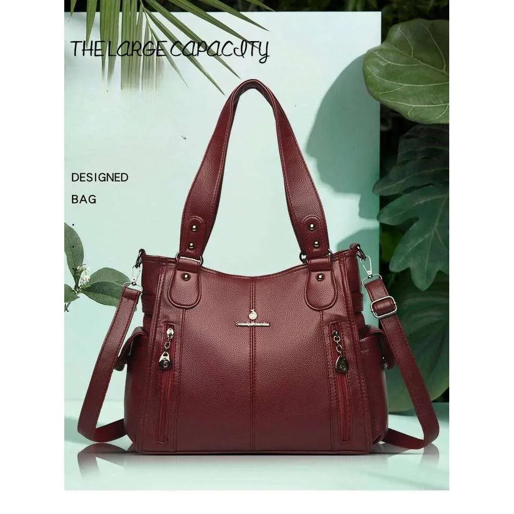 Cross-border Large-capacity PU Messenger Tote Shoulder Handbag for ...
