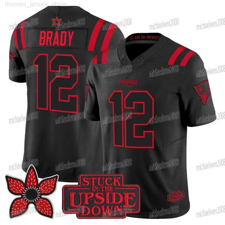 Drake Maye Patriot Stranger Things 2025 Football Jersey Official NFL ...