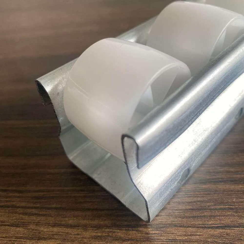 Wholesale Korean Style 34mm Reinforced Sheet Metal Gravity Flow Rail Roller Assembly Line Roller ...