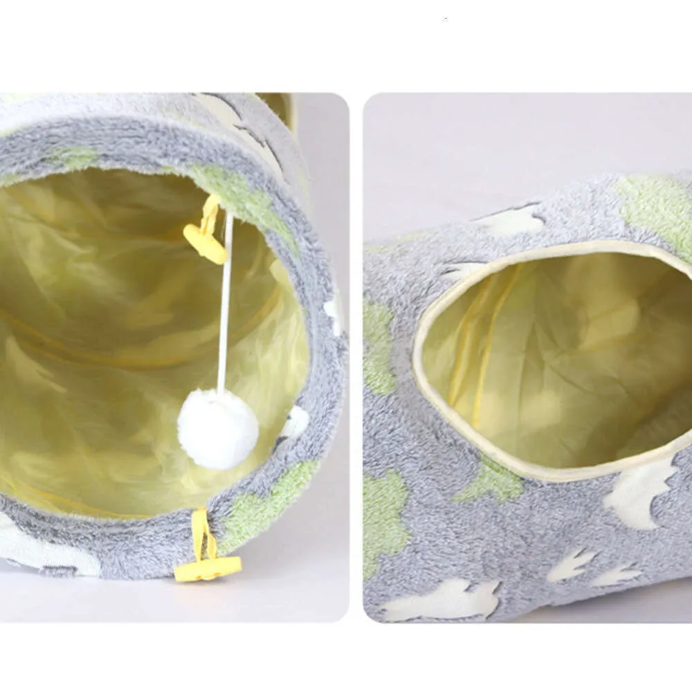 Foldable Self-Lighting Plush Ball Toy for Small Animals Plastic Gray ...