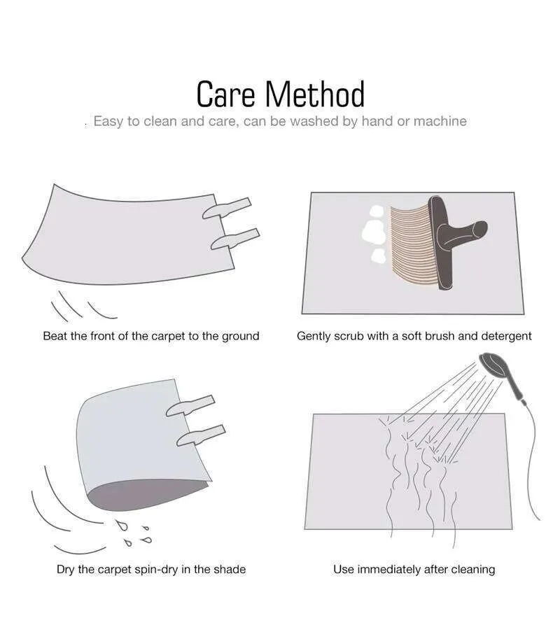 3D Visual Effect Waterproof Floor Mat Bathroom Door Rug Washable Living ...