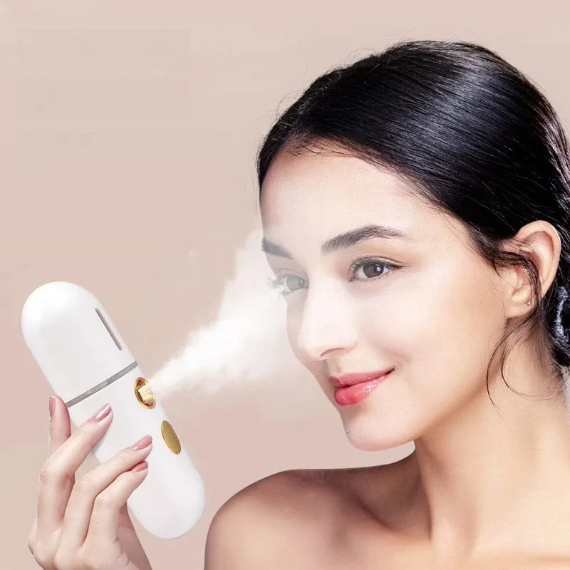 Mini Portable USB Rechargeable Humidifier Facial Steamer Device with ...