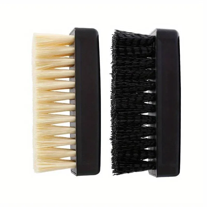 Dual-Strength Plastic Brush Set with Soft White and Firm Black ...