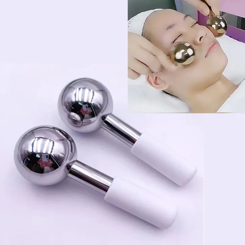 Face Massager Stainless Steel Ice Ball Hand Instrument for Facial and ...