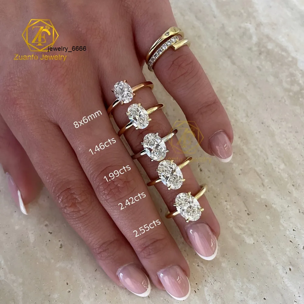 IGI Certified Lab Grown Oval Cut Diamond Engagement Ring 1ct to 3ct ...