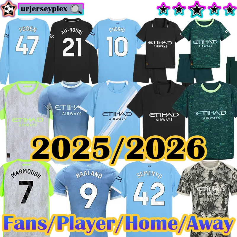 2025 EA Sports Man City Soccer T Shirts Marmoush Foden & Hazard Edition ...