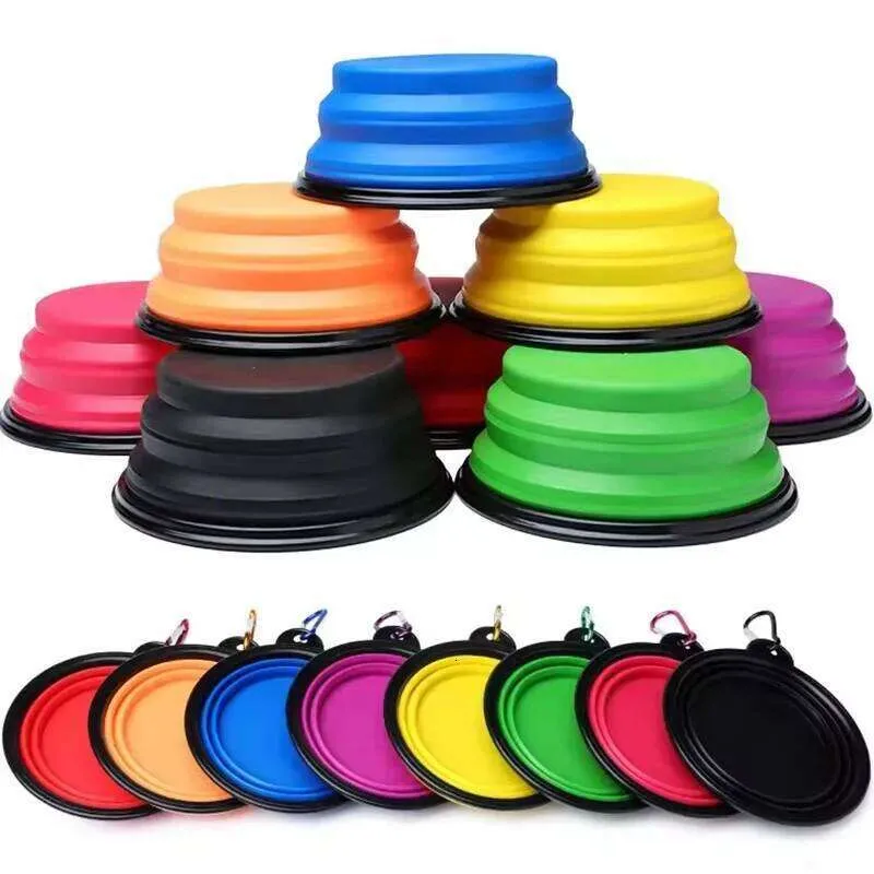 Collapsible Silicone Travel Dog Bowl Portable Waterproof Pet Feeder ...