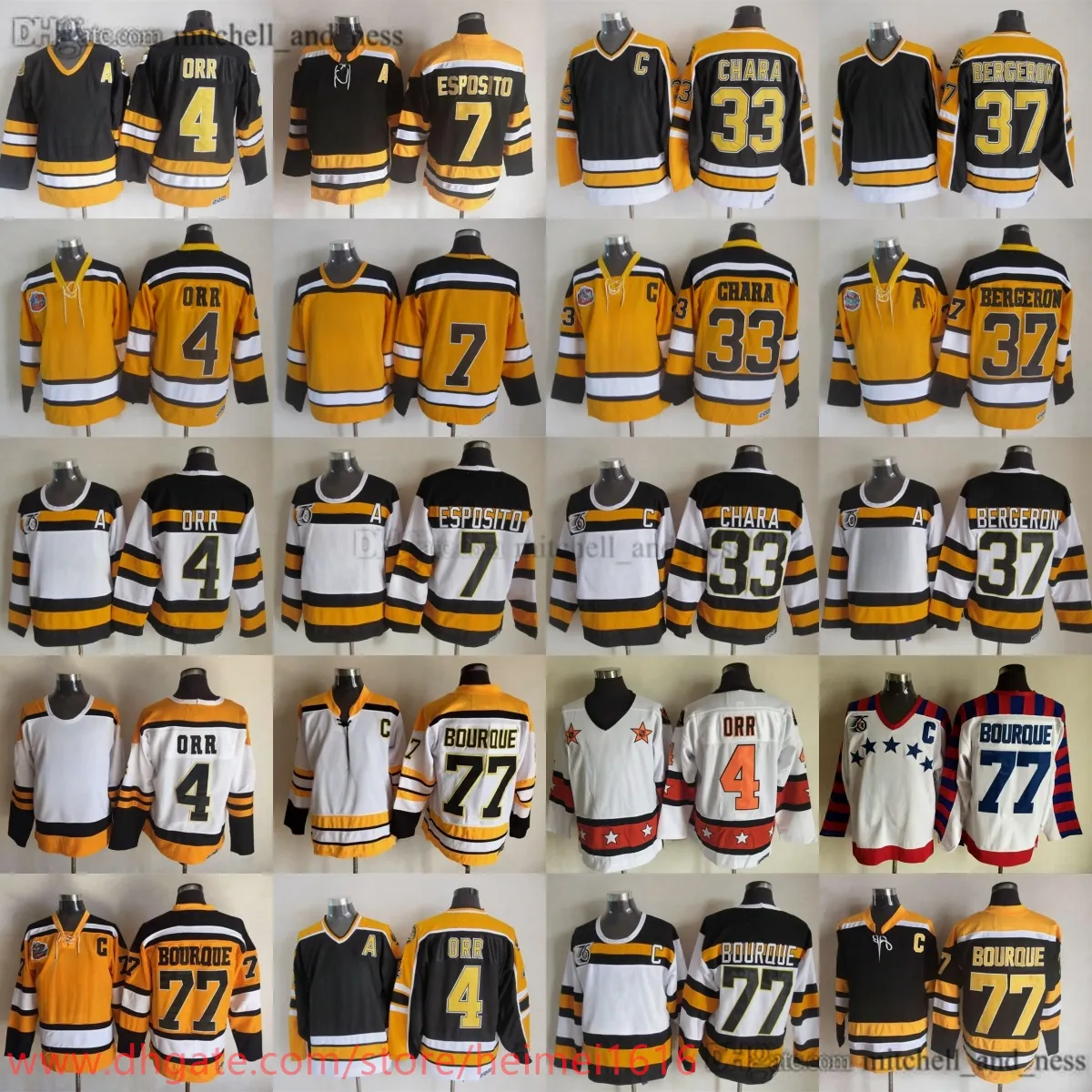 Movie CCM Vintage Hockey 4 Bobby Orr Jersey Retro Embroidery 33 Zdeno ...