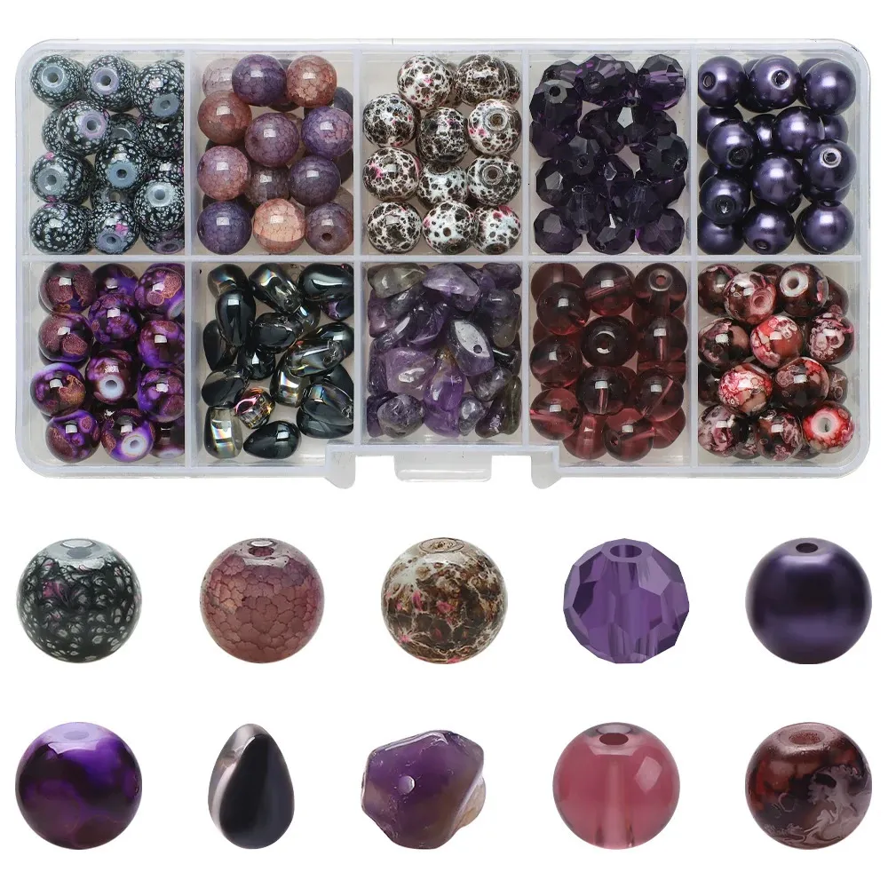 Box 8mm Crystal Glass Round Spacer Beads for DIY Jewelry Making ...