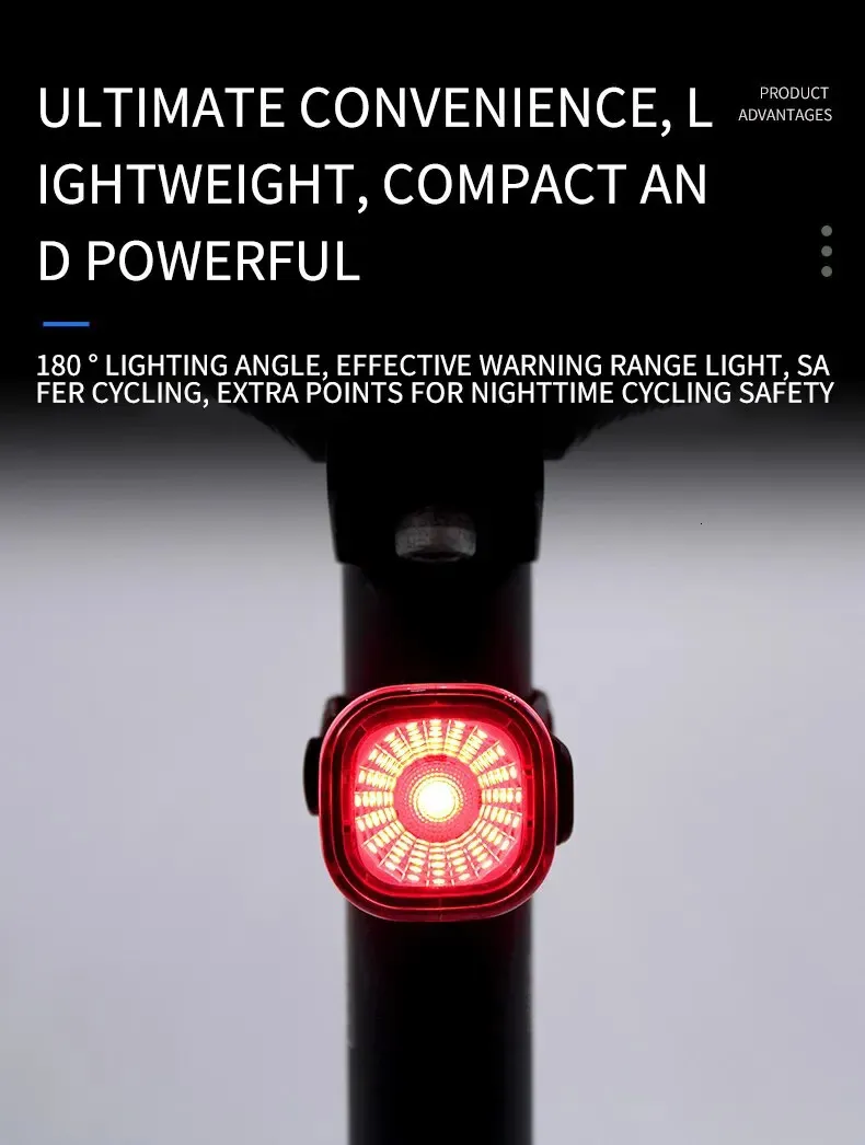 OFFBONDAGE Smart Bicycle Brake Light LED Taillight IPX6 Waterproof Type ...