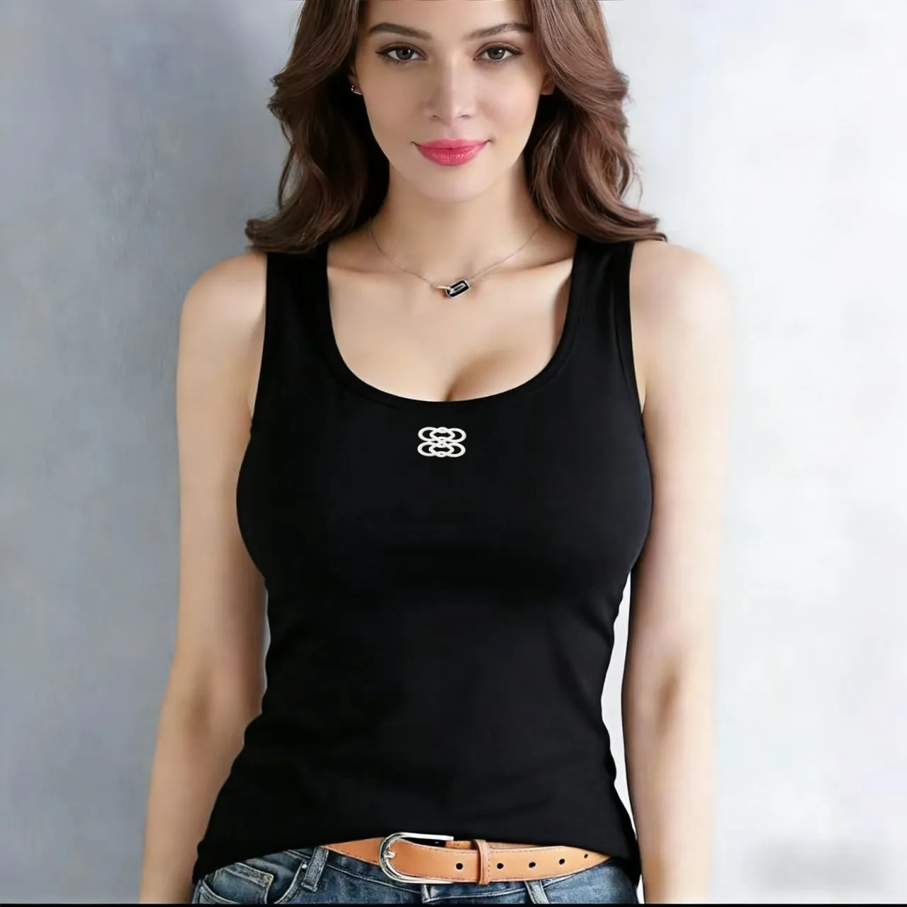 Designer Womens Tank Tops Embroidered Breathable... From Fashion ...