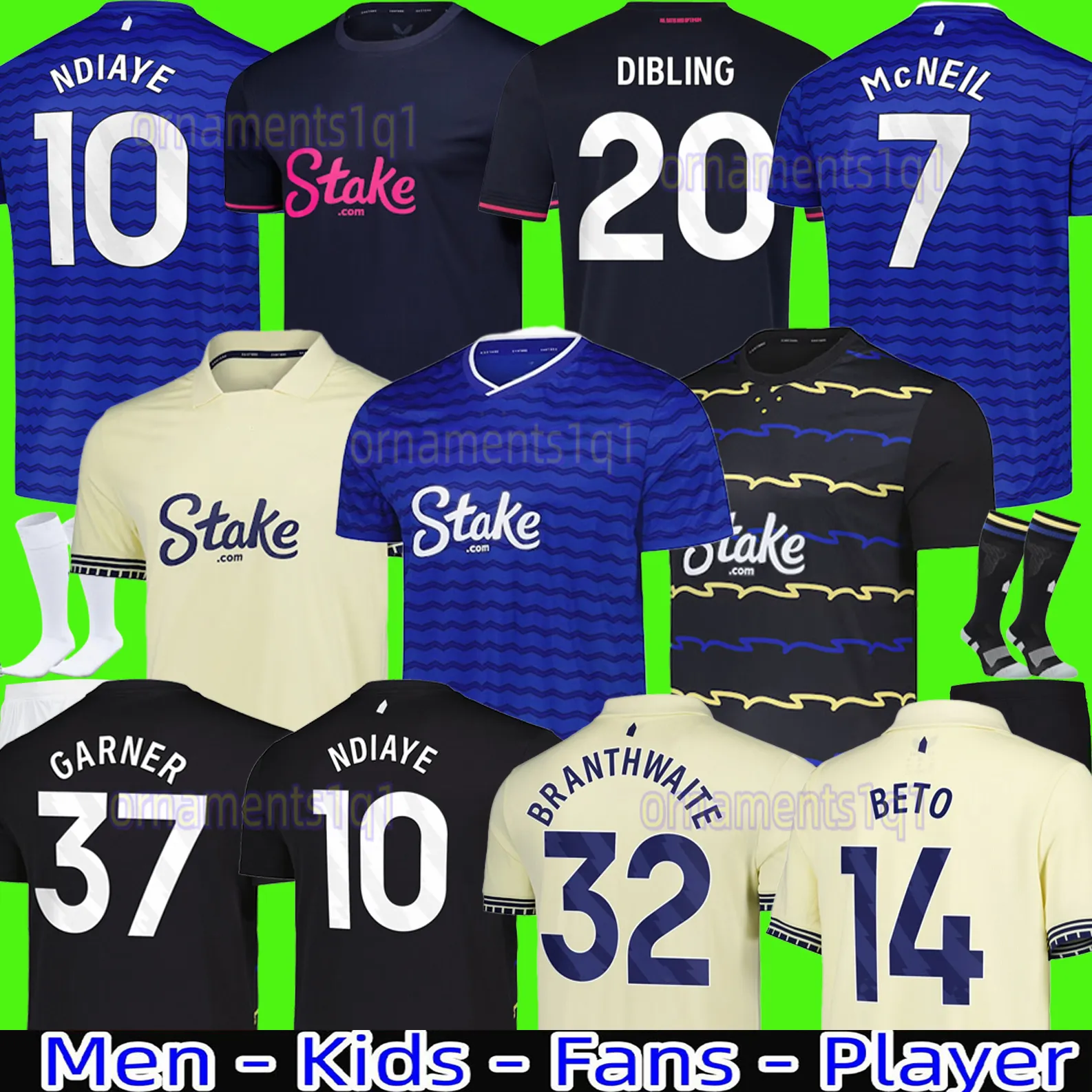 Toffees Soccer T Shirts 2022 2026 Featuring GREALISH, KEANE, NDIAYE ...