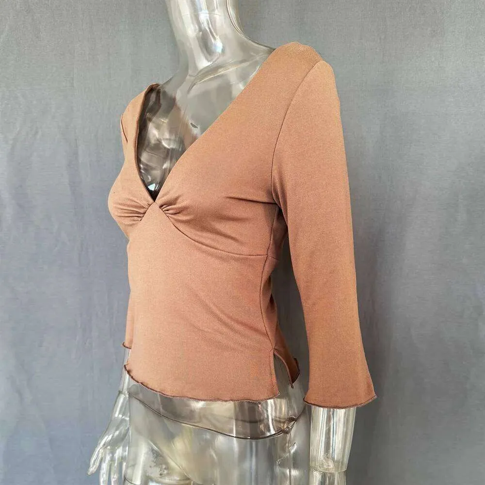 Absobe Women's Deep V Half Sleeve Backless Side Split Slim Polyester ...