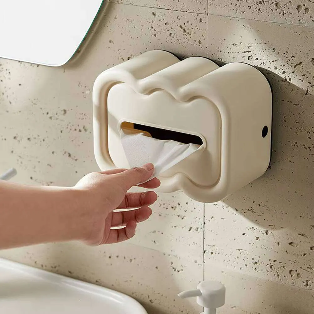 Porcelain Tissue Box Holder with Plush Material and Creamy Finish for ...