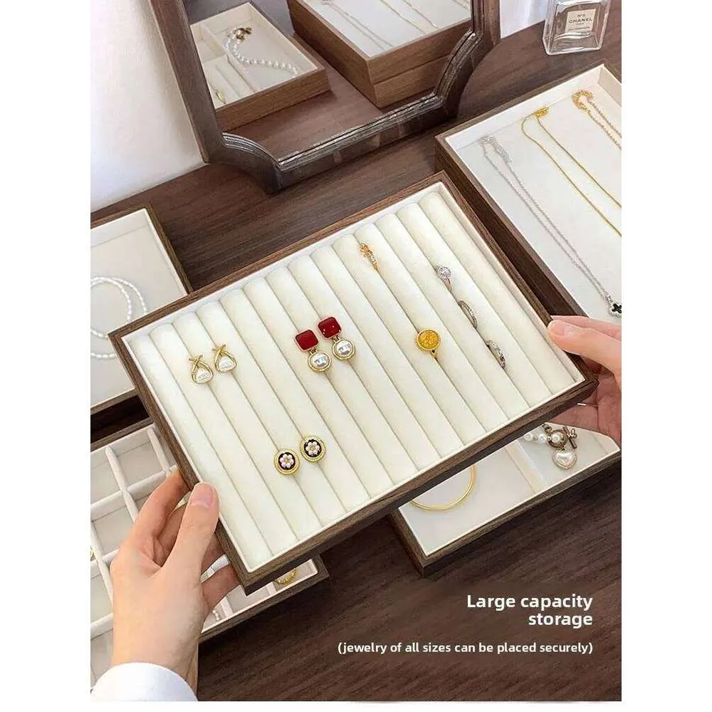 Wooden Jewelry Storage Tray with Drawers for Rings and Multi-Grid ...