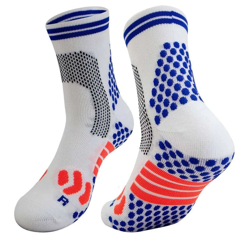 Pair of Unisex Sports Mid-calf Cotton Socks with Silicone Non-slip Dots ...