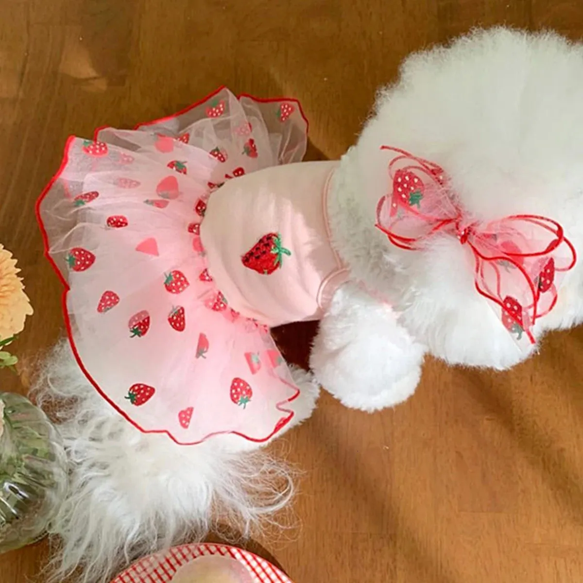 Summer Thin Puppy Princess Skirt Dog Clothes Polyester Dress for Small ...