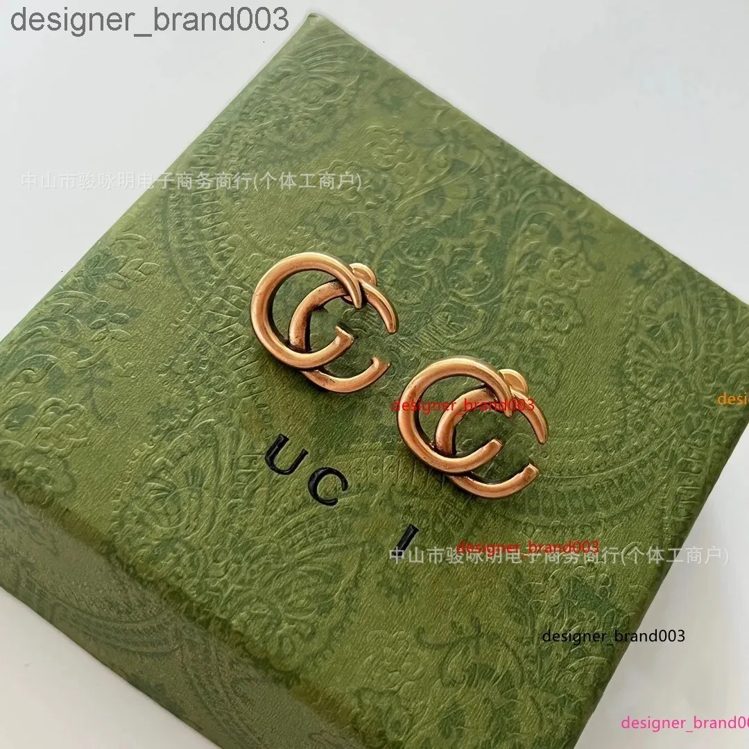 Designer Classic Letter Earrings 18K Gold Plated Silver Plate with ...