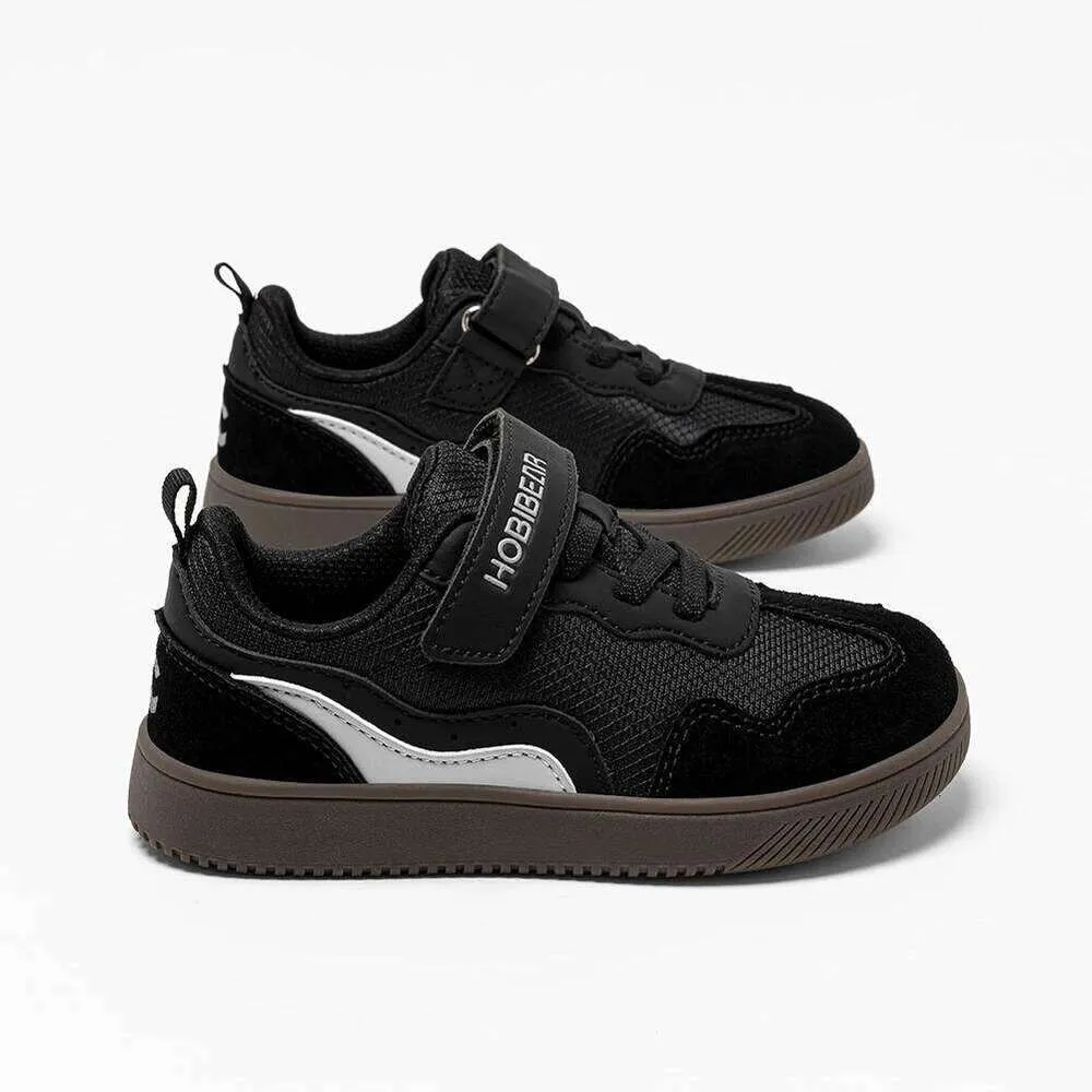 HOBIBEAR Kids Wide Toe Barefoot Hook Loop Minimalist Sneakers ...