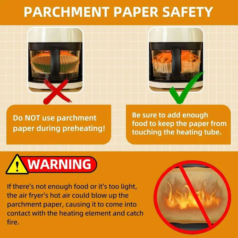 Airfryer Baking Paper Rectangular Log Pulp Sheets for Ninja Dual XL Pro ...