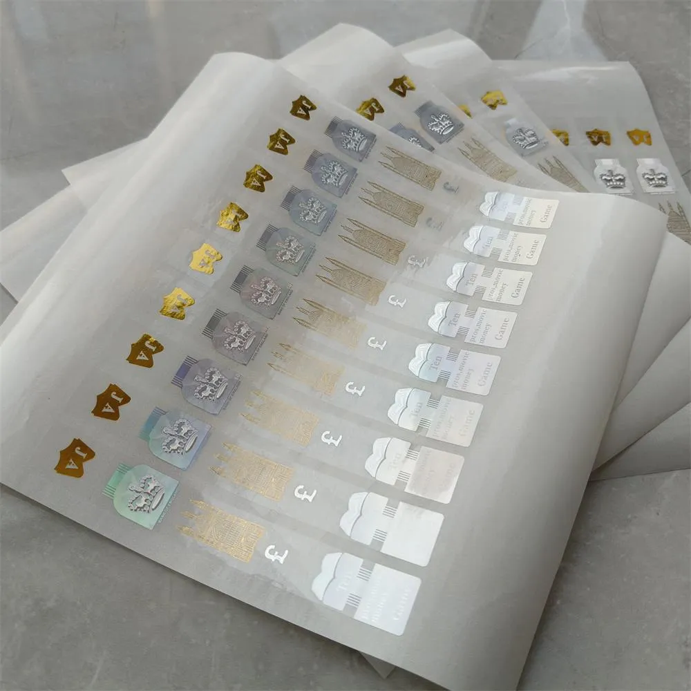 British Label Sticker UK 10/20 Pound GBP Single-Sided Silver Hologram ...