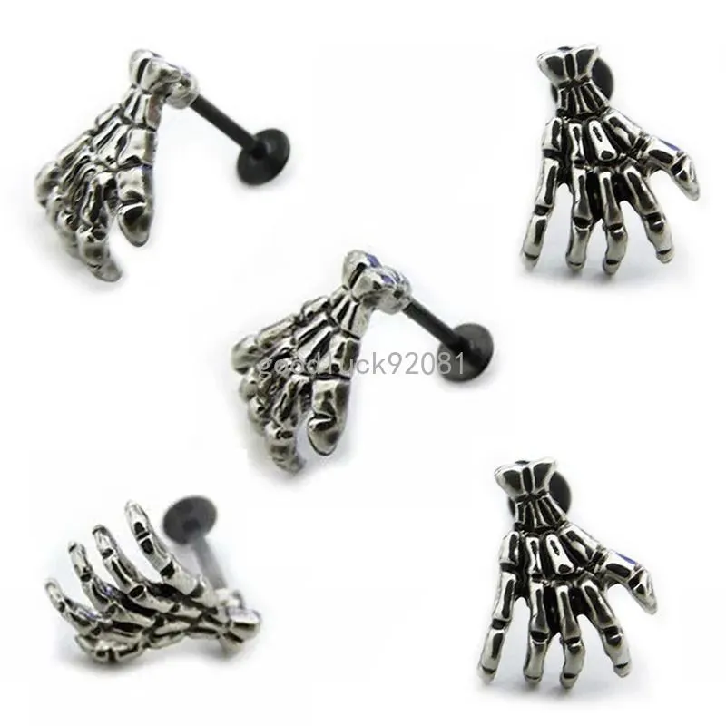 Hand Claw Shaped Lip Ring Stud Earrings Cartilage Tragus Helix ...