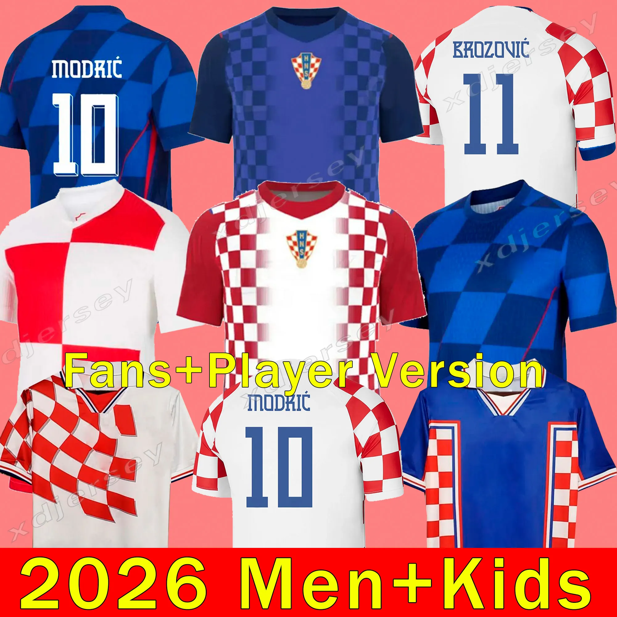 Croatia Soccer Jerseys 2025 Euro Cup Men & Kids Football Kit Set Home ...