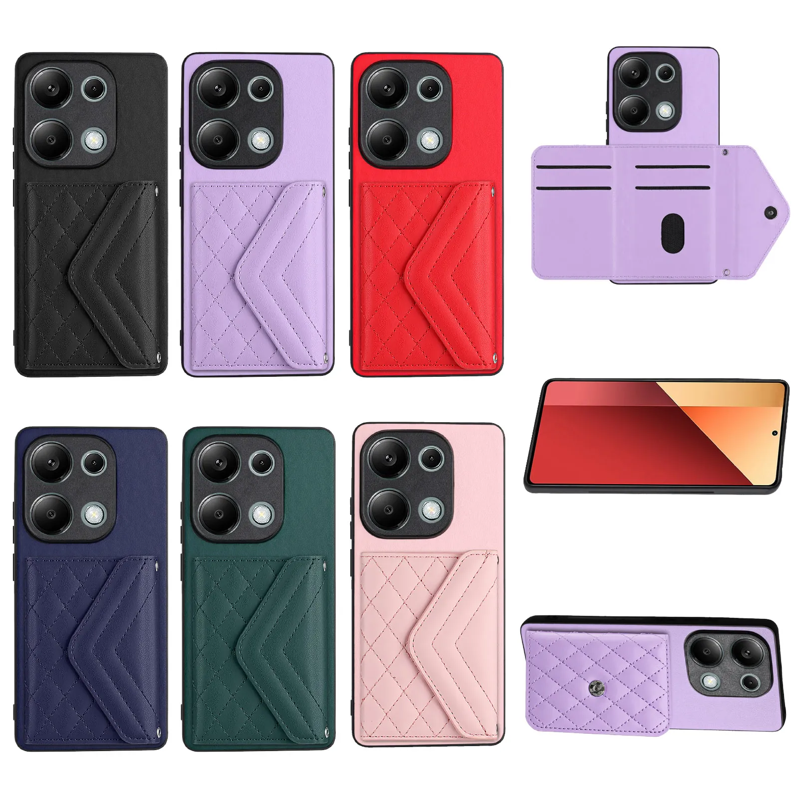 Wallet Leather Phone Case for Xiaomi 15 14T POCO C75 X7 F7 Redmi 14C ...