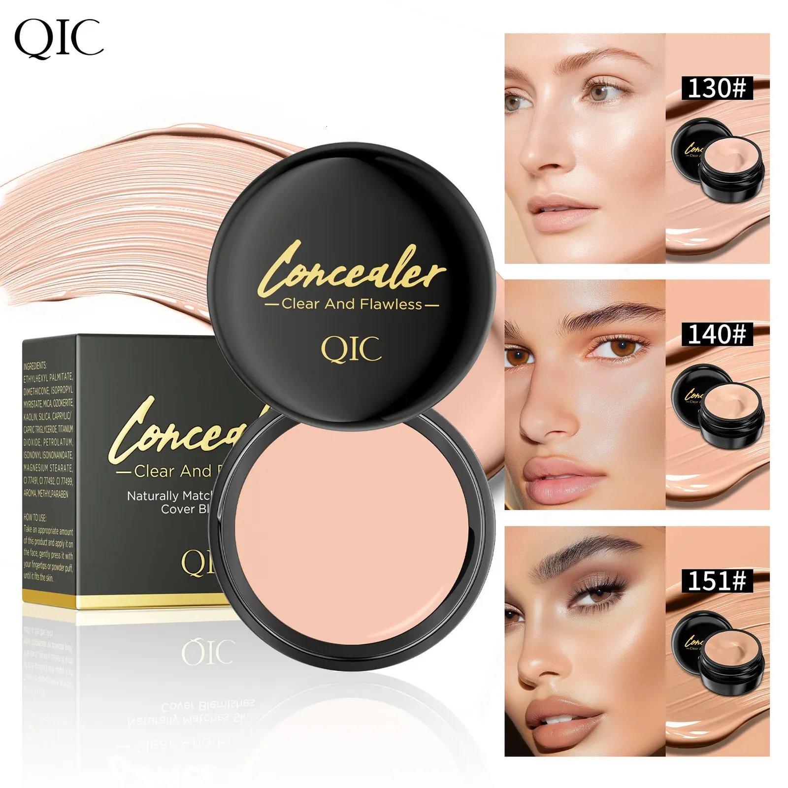 Full Coverage Concealer Waterproof Face Makeup Base for Dark Circles ...