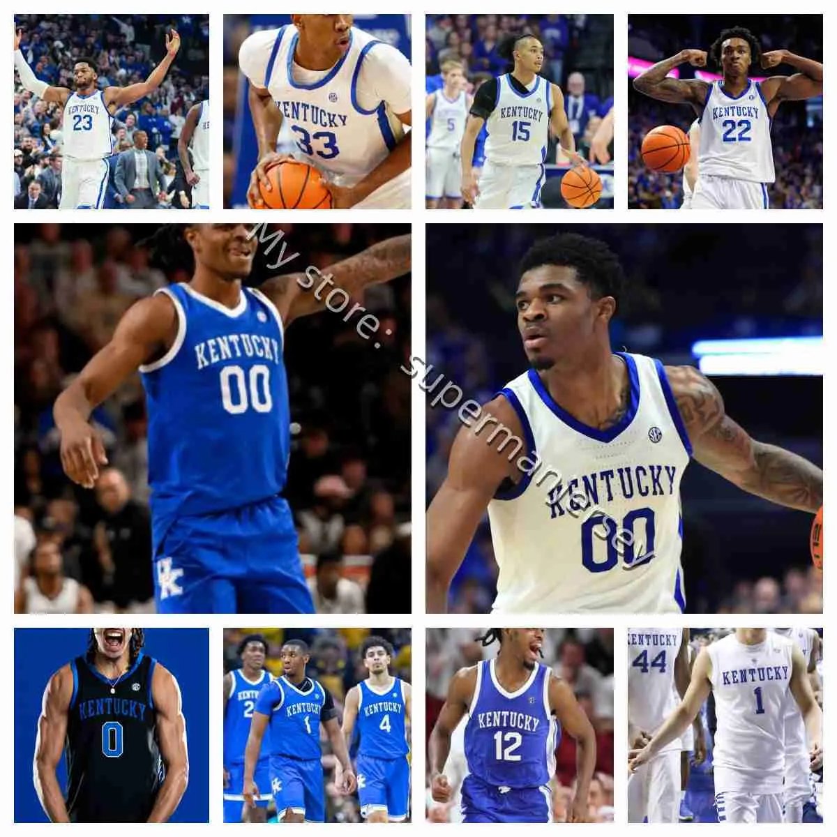 Kentucky College Basketball Jerseys For Men S 3XL Aberdeen, Chandler ...