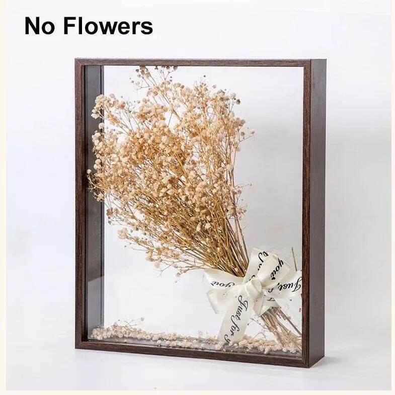 Flower Shadow Box Frame 4 cm Transparent Resin Desktop Display Case for ...