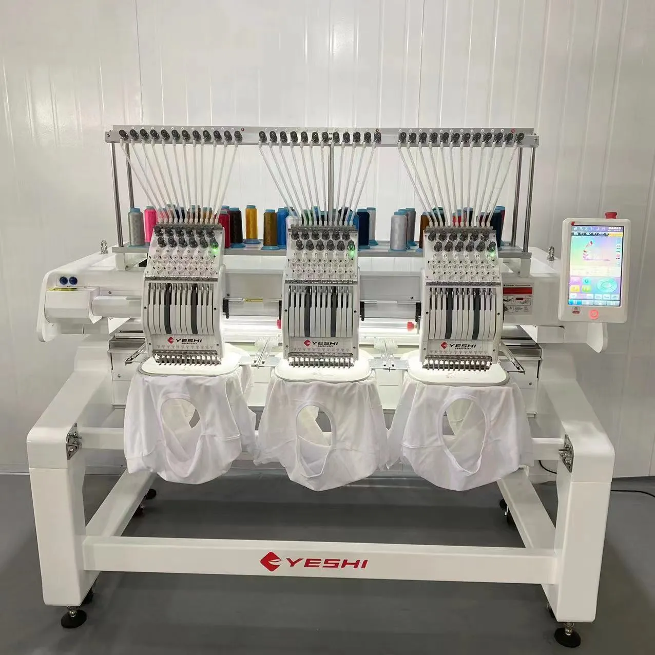 PooLin EOM 15-Needle Commercial Embroidery Machine 400×450mm Large Area ...