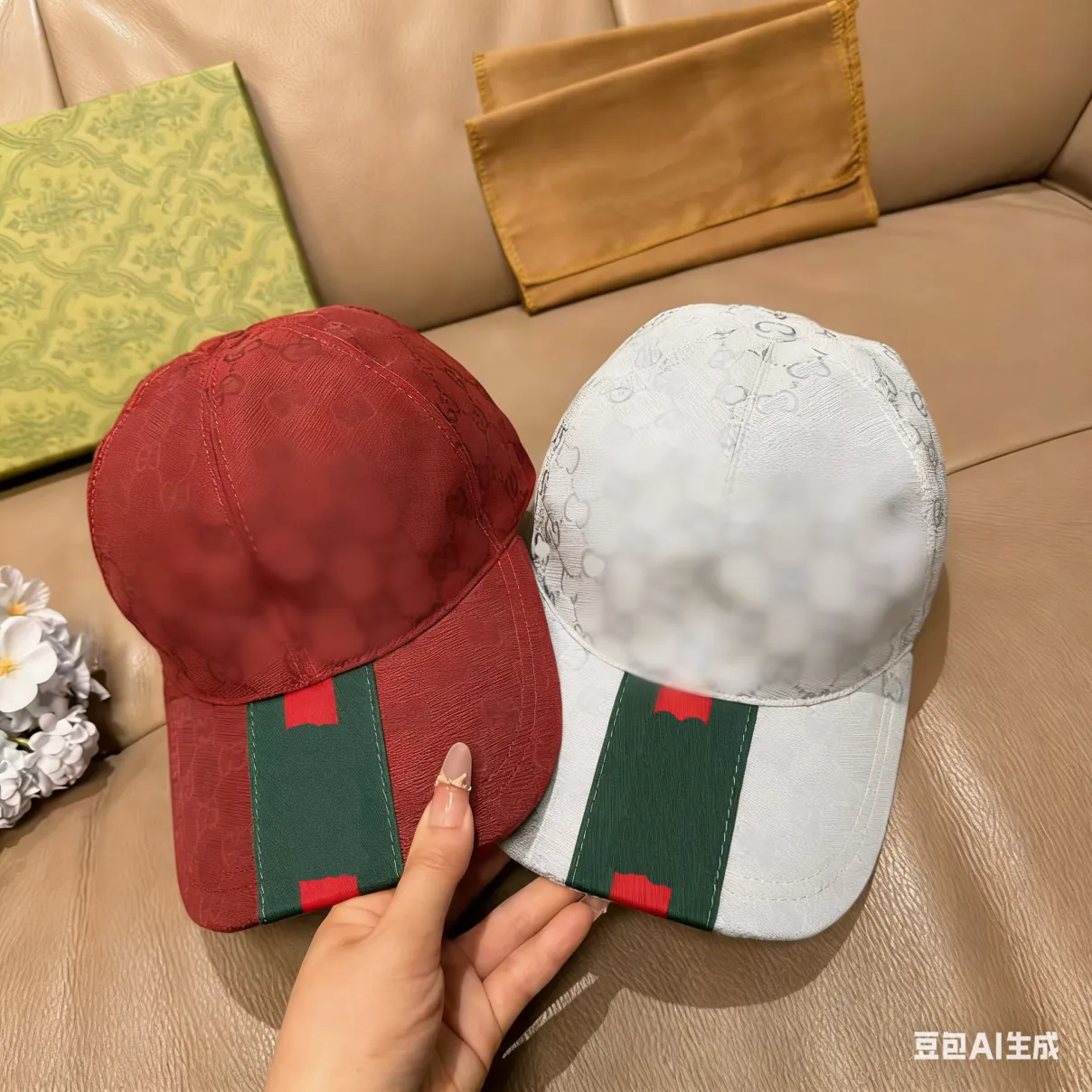 Unisex Cotton Ball Hat with Adjustable Strap Tall Top Design for Golf ...