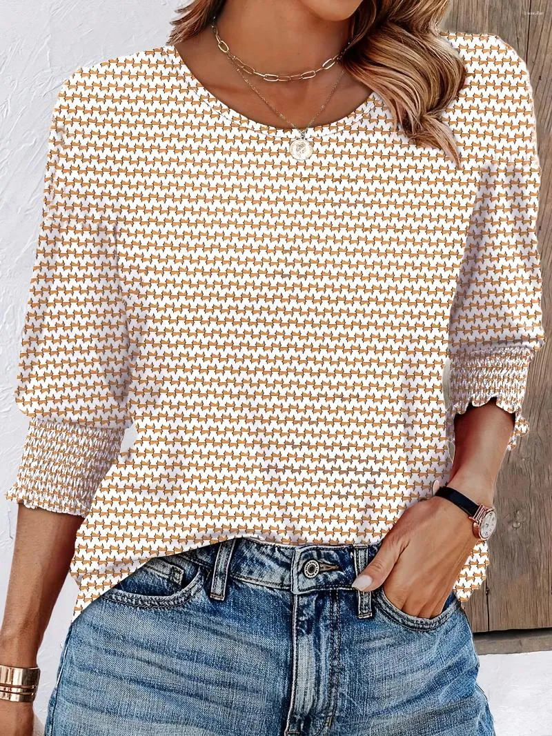 Plus Size Women's Casual Leopard Print Blouse with Hood and Three ...